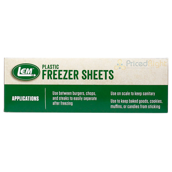 LEM 1000 Count 6"x10.75" Plastic Freezer Sheets FDA Approved Microwave ...
